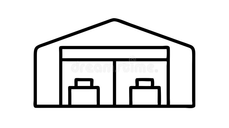 Logistics Storage Warehouse Building Stock Illustration - Illustration ...