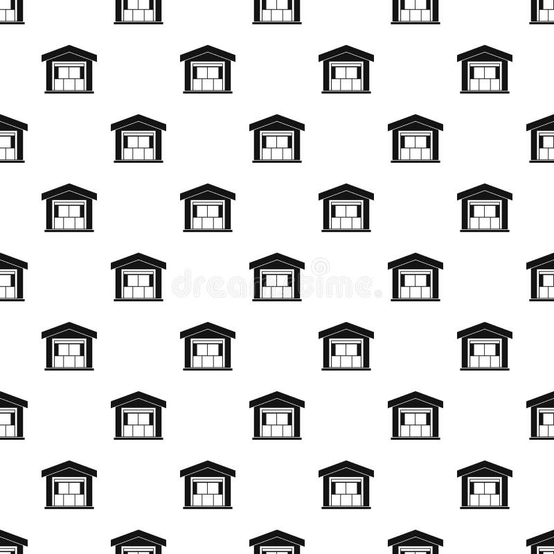 Warehouse Building Pattern, Simple Style Stock Vector - Illustration of ...