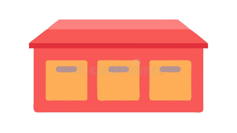 Warehouse Building Storage Facility Flat Design Icon, Vector Design ...