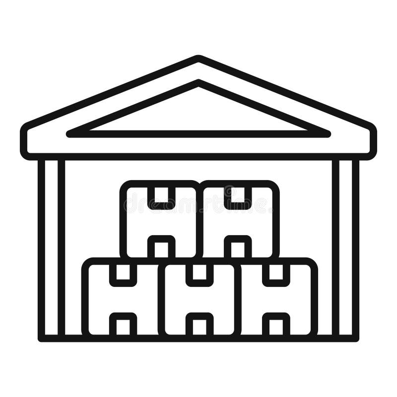 Warehouse Building Storing Goods for Delivery Service Stock Vector ...