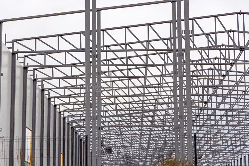 Warehouse Skeleton Structure Stock Photo - Image of distribution ...