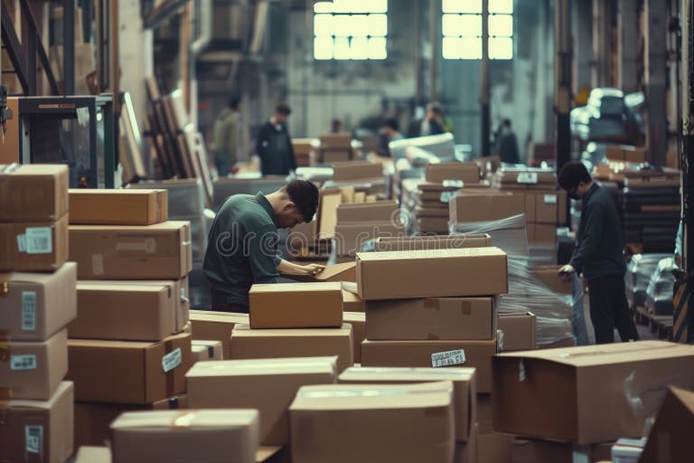 188 Warehouse Workers Sorting Boxes Stock Photos - Free & Royalty-Free ...