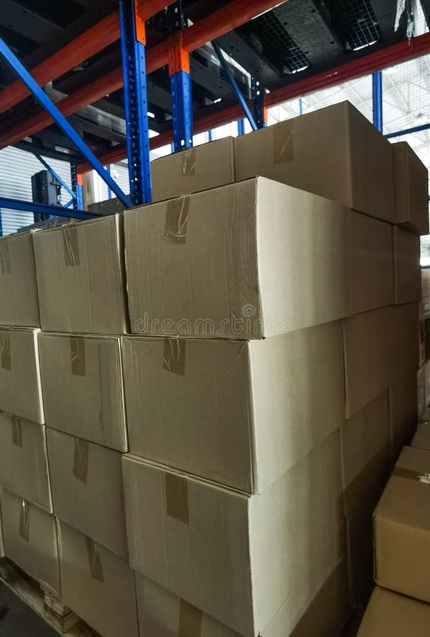 Warehouse Cargo Building Store, Warehouse Interior with Shelves ...