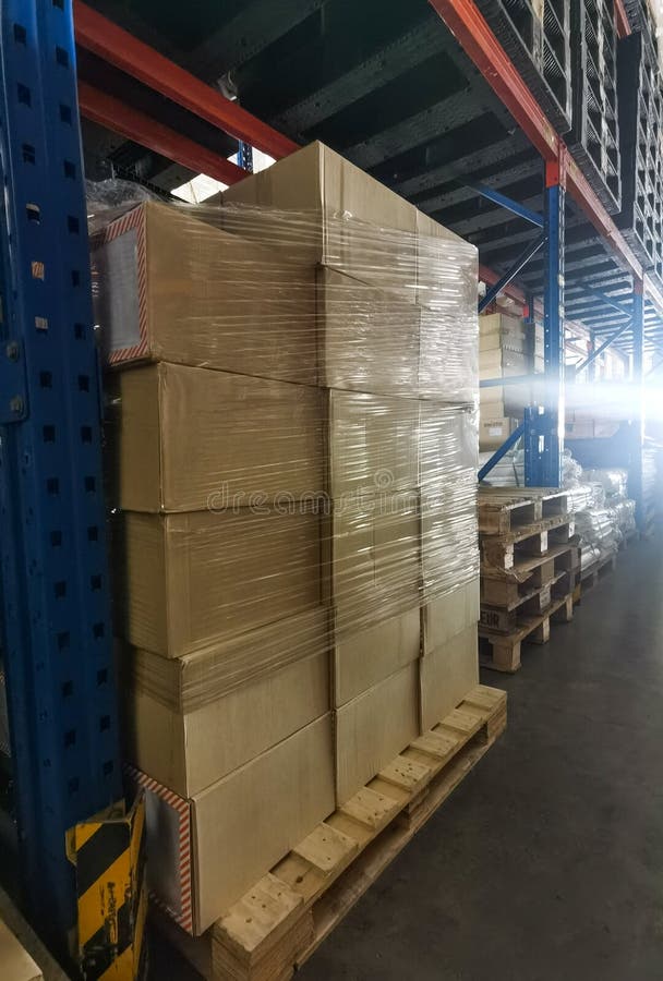 Warehouse Cargo Building Store, Warehouse Interior with Shelves ...