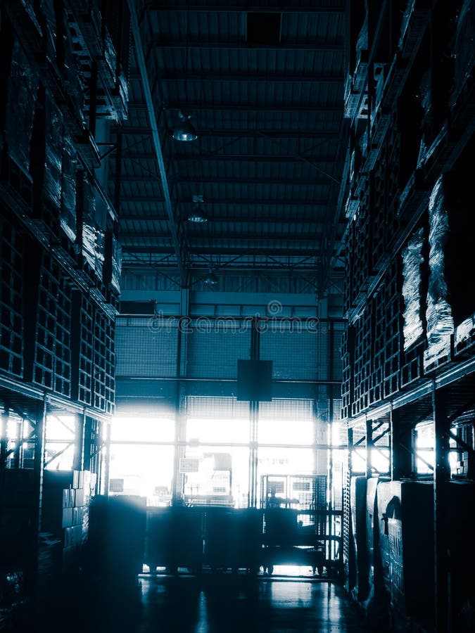 Warehouse Cargo Building Store, Warehouse Interior with Shelves ...