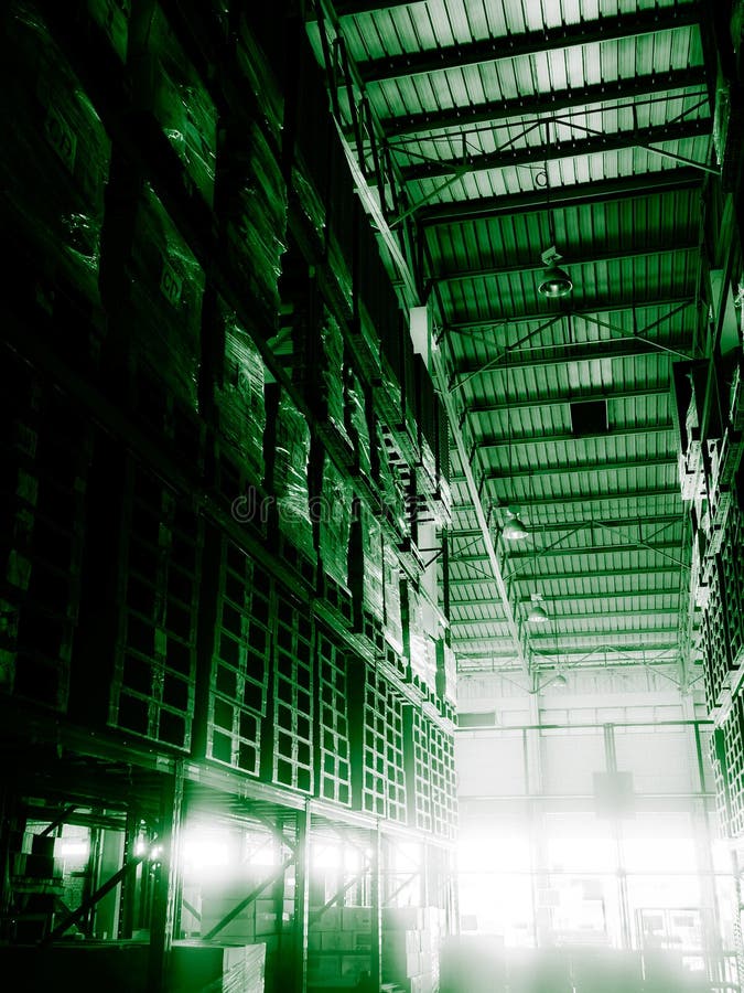 Warehouse Cargo Building Store, Warehouse Interior with Shelves ...