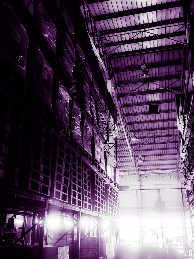 Warehouse Cargo Building Store, Warehouse Interior with Shelves ...