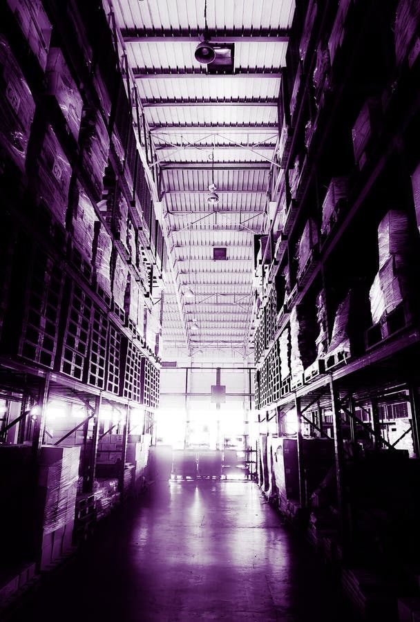 Warehouse Cargo Building Store, Warehouse Interior with Shelves ...