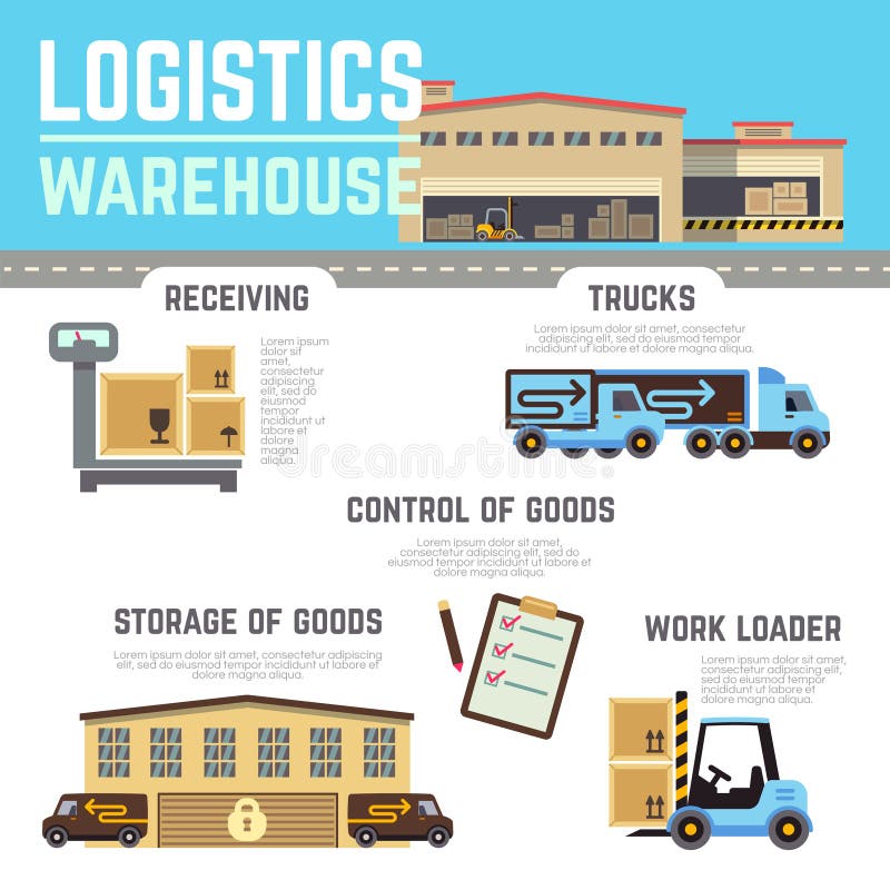 Warehouse, Cargo, Logistic Vector Infographics Stock Vector ...