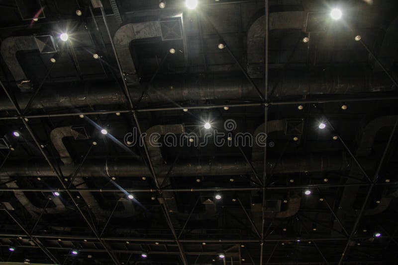 Warehouse Ceiling Structure Stock Photo - Image of industry, ceilling ...