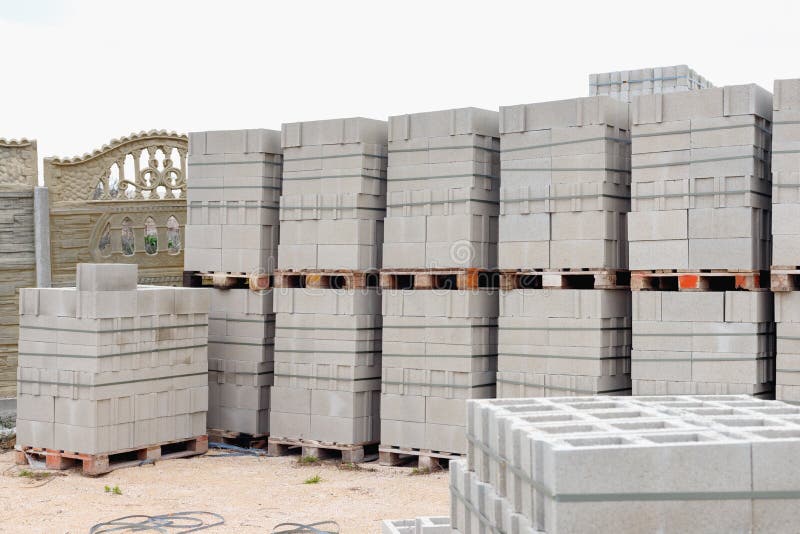 Warehouse Cinder Block and Products from Cement Slurry for Construction ...