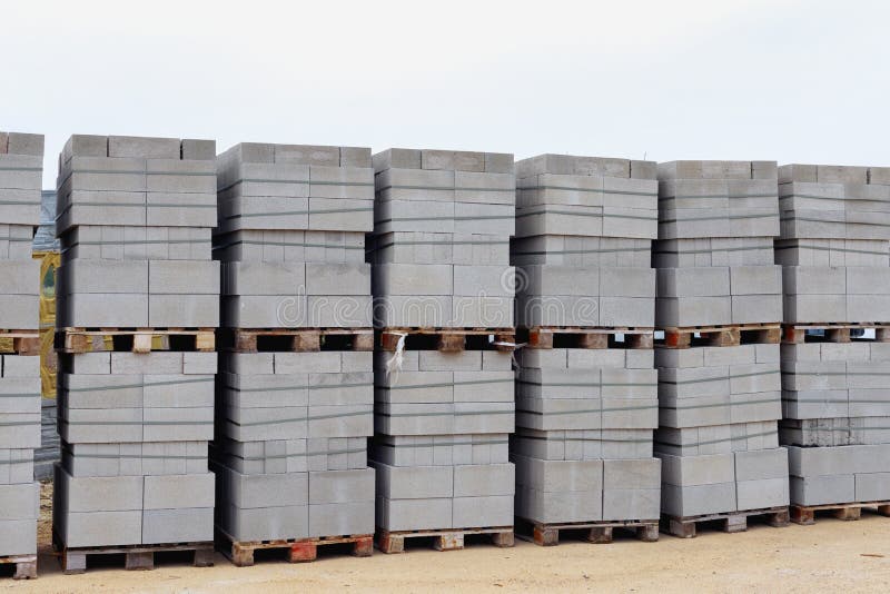 Warehouse Cinder Block and Products from Cement Slurry for Construction ...