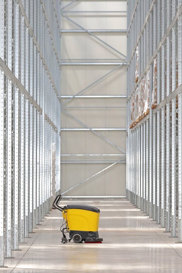 Warehouse Cleaning stock photo. Image of brush, industrial - 67117202