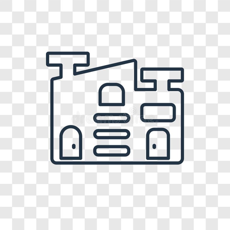 Warehouse Concept Vector Linear Icon Isolated on Transparent Background ...
