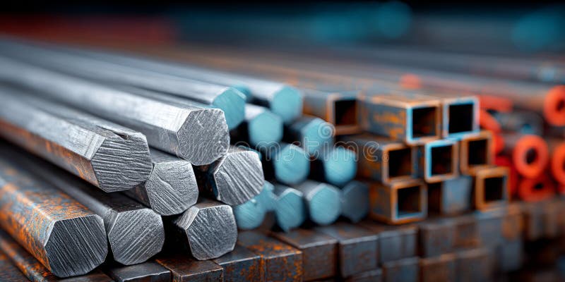 Warehouse Containing Long Metal Pipes and Rectangular Steel Tubes Stock ...