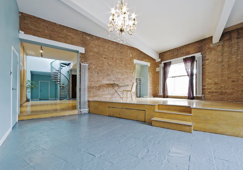 Warehouse Conversion Apartment Stock Photo - Image of indoor, case ...