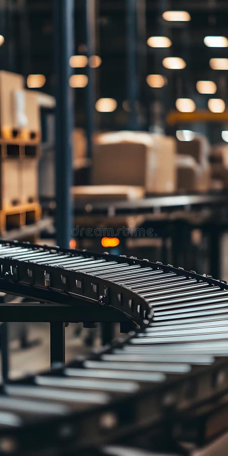 Warehouse Conveyor Belt System Stock Illustration - Illustration of ...