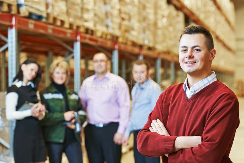 Warehouse crew at work stock photo. Image of male, freight - 50632722