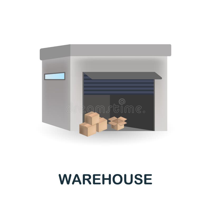Warehouse 3d Icon Simple Element from Buildings Collection. Creative ...