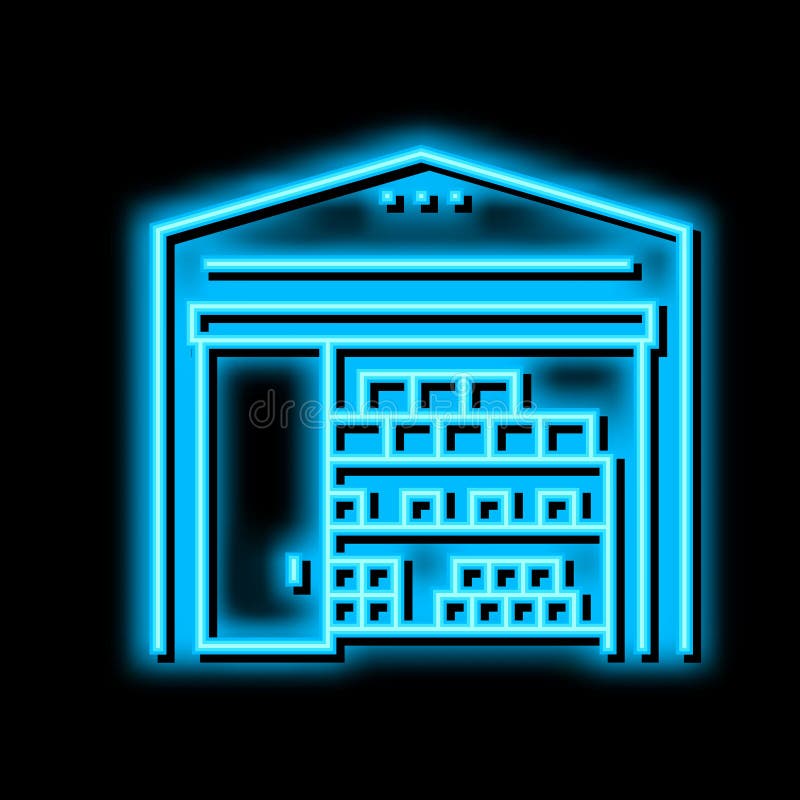 Warehouse Delivery Service Neon Glow Icon Illustration Stock Vector ...