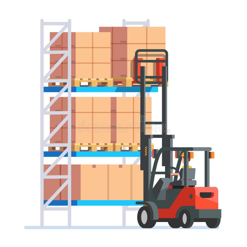 Warehouse Racks stock illustration. Illustration of industry - 33253761