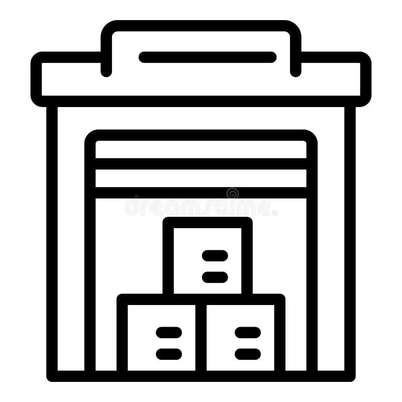 Warehouse Digital Icon Outline Vector. Management Control Stock Vector ...