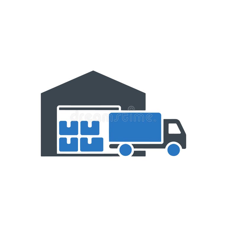 Warehouse Distribution Center Icon Stock Vector - Illustration of sign ...