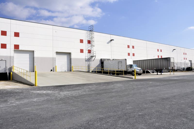 Many loading docks stock image. Image of commercial, gates - 7226077