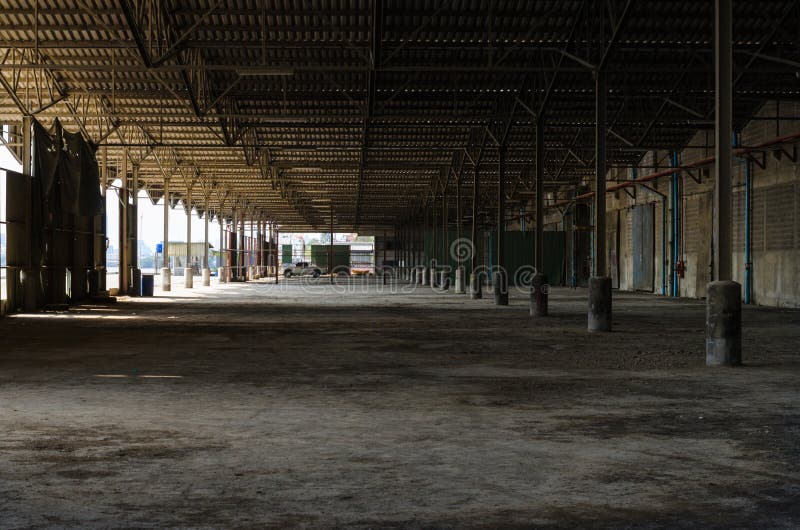 Warehouse of dust stock image. Image of columns, deserted - 61000553