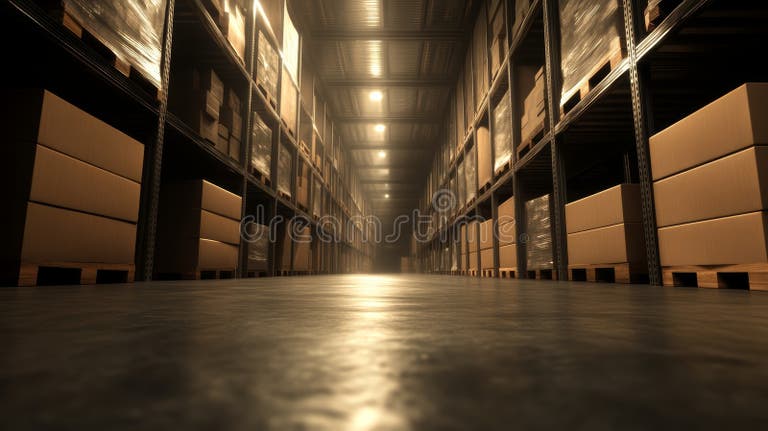 Warehouse Efficiency, Seamless Row of Boxes for Optimized Storage ...
