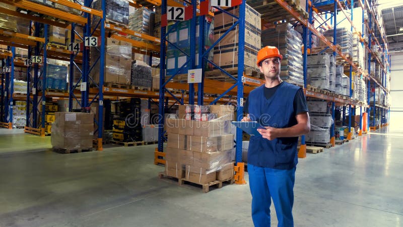 Commercial Warehouse Workers Walk and Talk Together. Stock Video ...