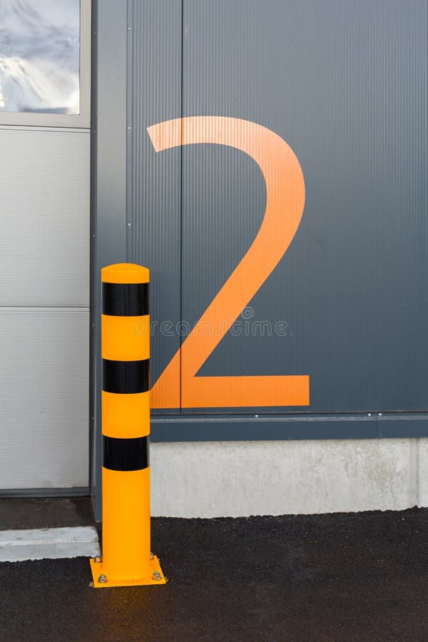 Warehouse Entrance with Numbers in Logistic Warehouse. Stock Photo ...