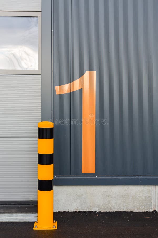 Warehouse Entrance with Numbers in Logistic Warehouse. Stock Photo ...
