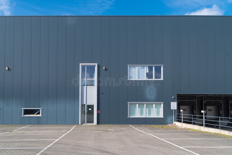 Warehouse exterior stock image. Image of distribution - 175724161