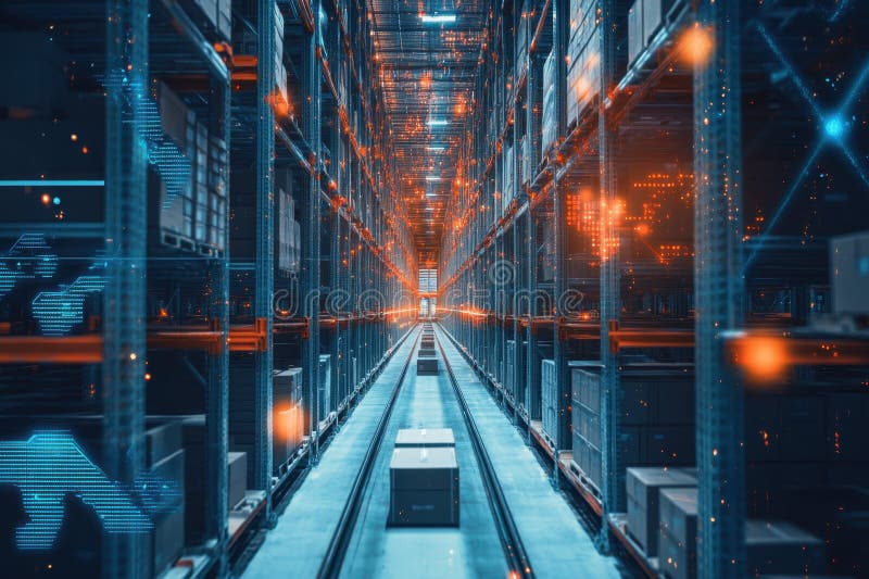 Warehouse Automated Systems Packages Rows Stock Photos - Free & Royalty ...
