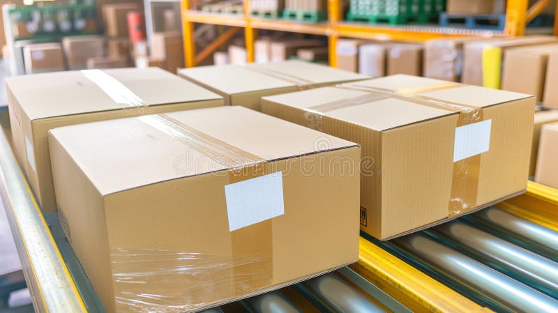 A Warehouse Filled with Boxes, Ready for Delivery, Showcasing Efficient ...