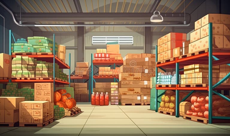 A Massive Storage Facility Overflowing with Assorted Containers and ...