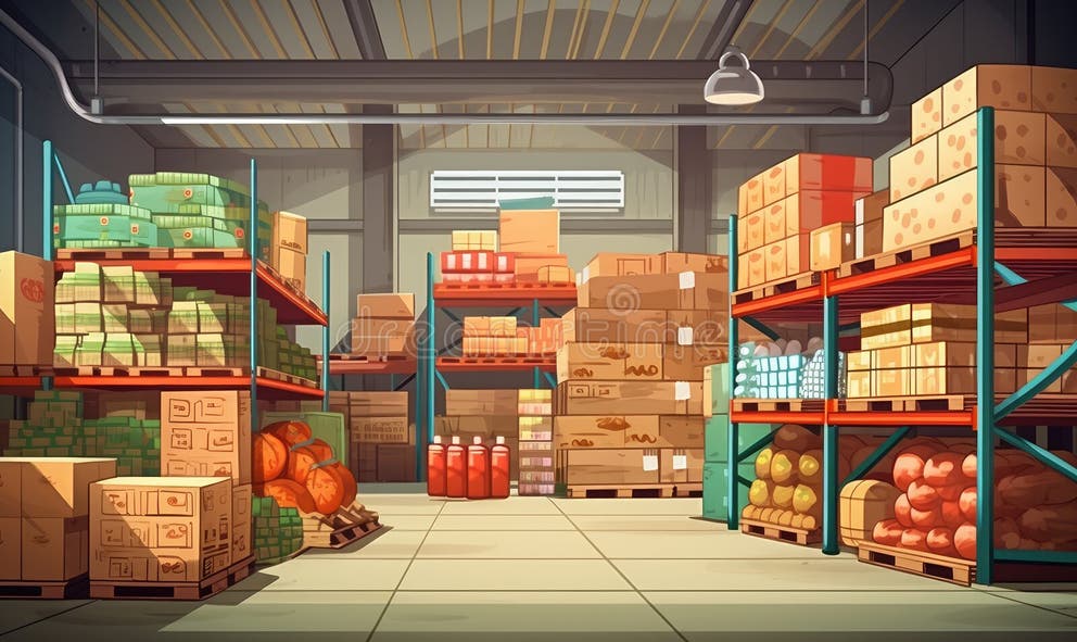 A Massive Storage Facility Overflowing with Assorted Containers and ...