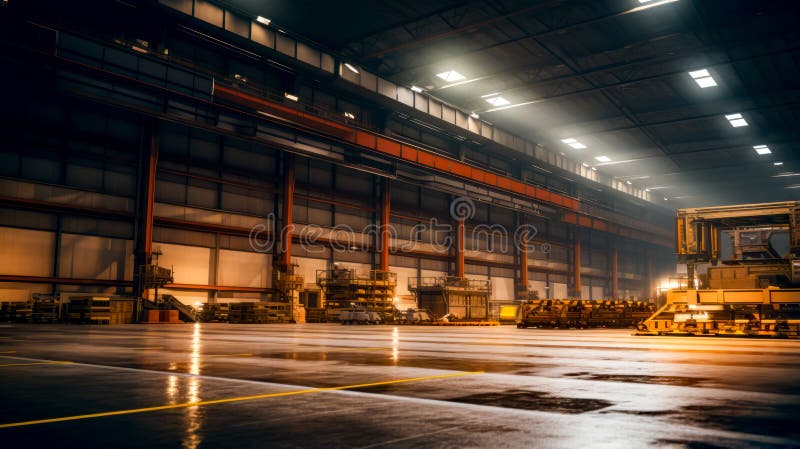 Warehouse Filled with Lots of Machines and Machinery in Building with ...