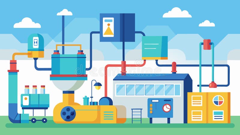 A Warehouse Filled with Machines and Equipment Working in Tandem To ...