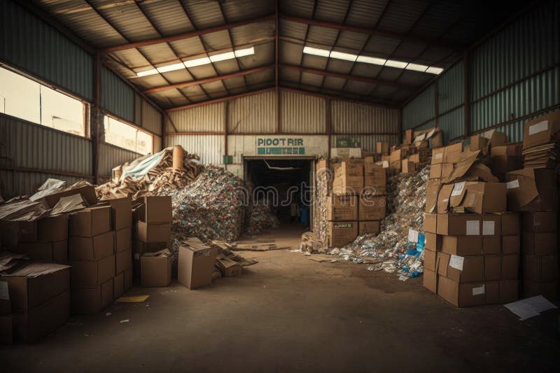 A Warehouse Filled with Sorted Recyclable Materials Ready To Be ...