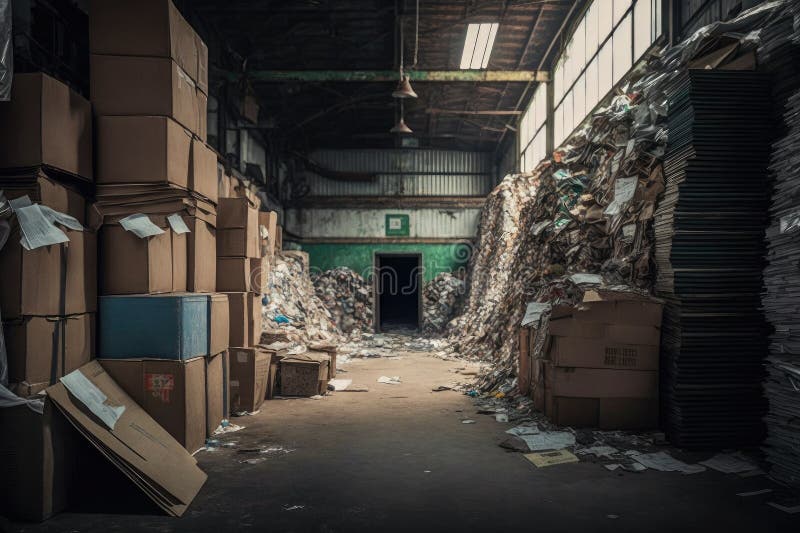 A Warehouse Filled with Sorted Recyclable Materials Ready To Be ...