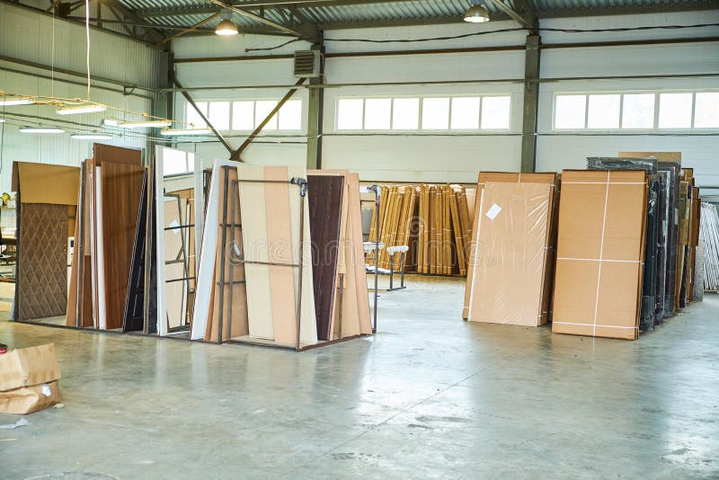 Warehouse of Finished and Packed Doors, Production of Interior and ...