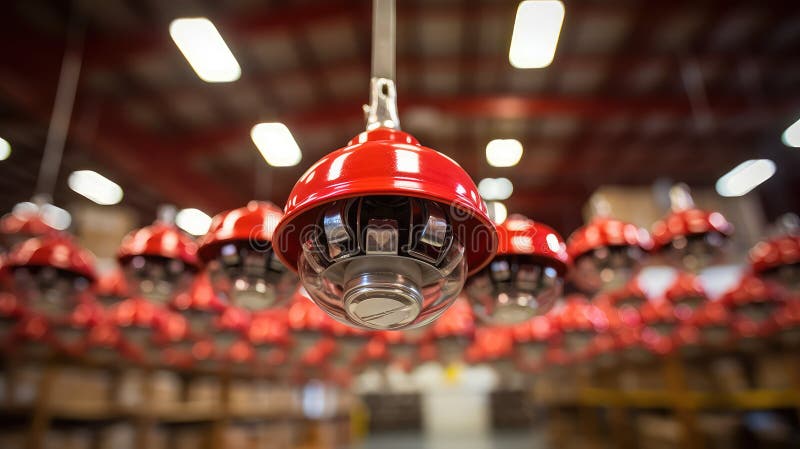 Warehouse Fire Sprinkler Head Stock Illustration - Illustration of ...