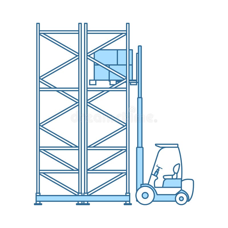 Warehouse Forklift Icon stock vector. Illustration of shipping - 154769705