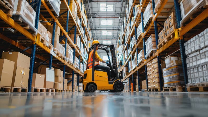 The Warehouse Forklift Operator.AI Generated Image Stock Photo - Image ...