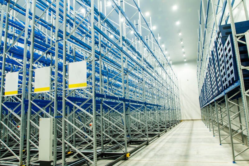 Warehouse Freezer Logistics Storage, Loading and Shipment Stock Image ...