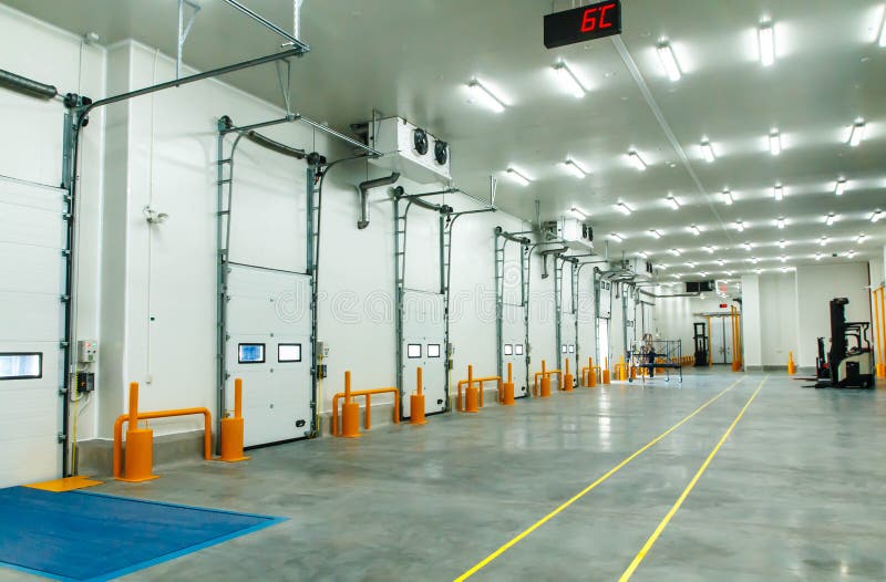 Warehouse Freezer Logistics Storage, Loading and Shipment Stock Image ...