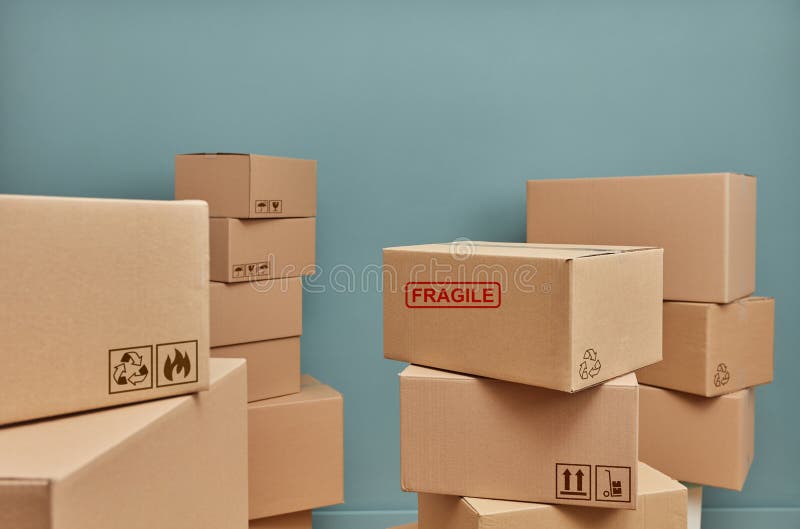 Cardboard boxes chart stock photo. Image of brown, blank - 210762580