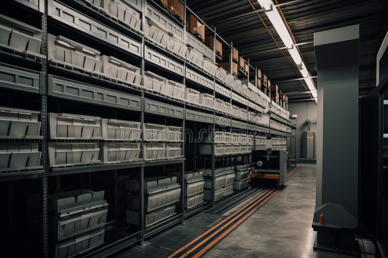 A Warehouse with a Fully Automated Order Management System AI Generated ...